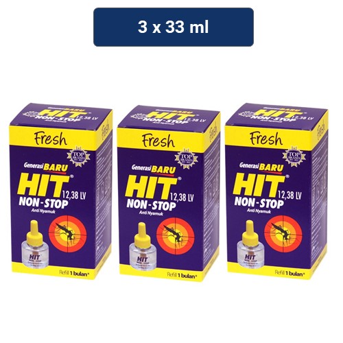 Jual Hit Non Stop Refill 1 Bulan Fresh 3 x 33 mL | Shopee Indonesia