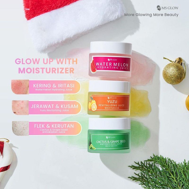 Jual MOISTURIZER MS GLOW, CACTUS&GRAPE SEED, WATERMELON JUICE, YUZU JUICE, PELEMBAB MS GLOW ...