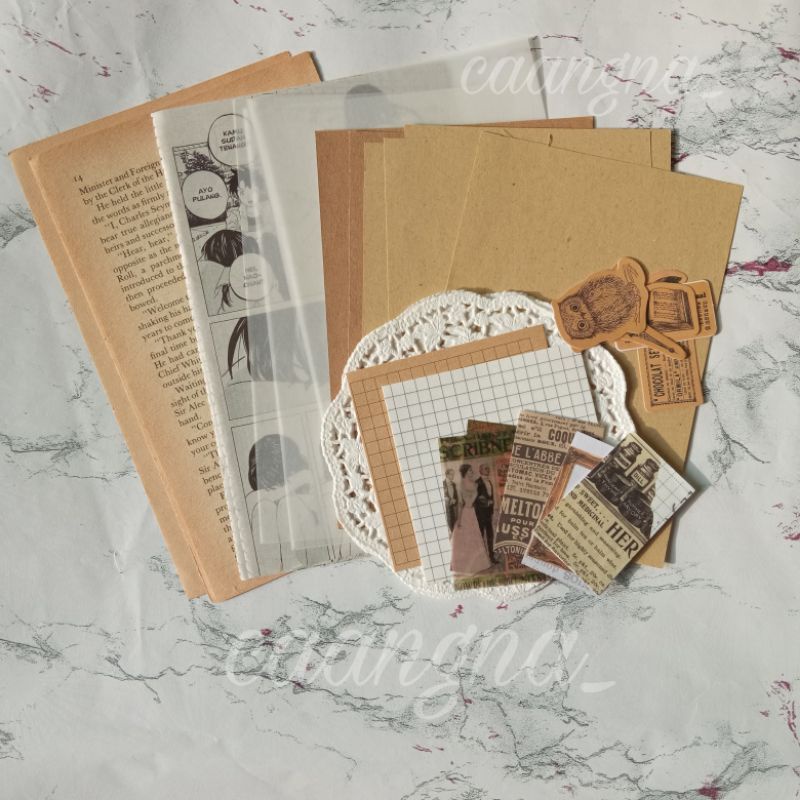 Jual 55 pcs Bullet Journal Kit/Jurnal Kit Vintage / Vintage / journal ...