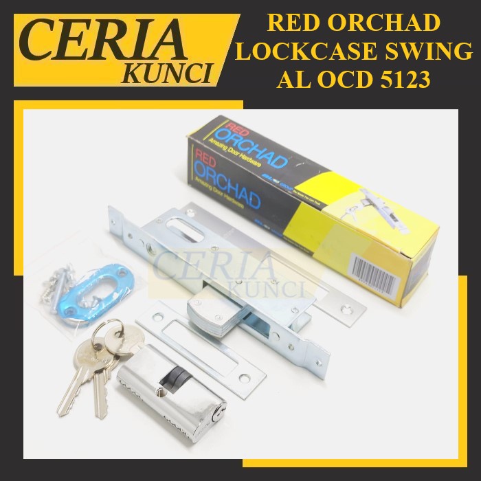Jual Kunci Pintu Aluminium Swing Red Orchad Aluminium Door Lock AL OCD ...