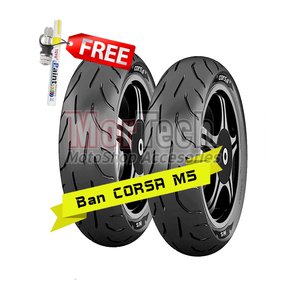 Jual Sepaket Ban Luar Motor Corsa M5 (tubeless) ring 13 Nmax Old 2014/ ...