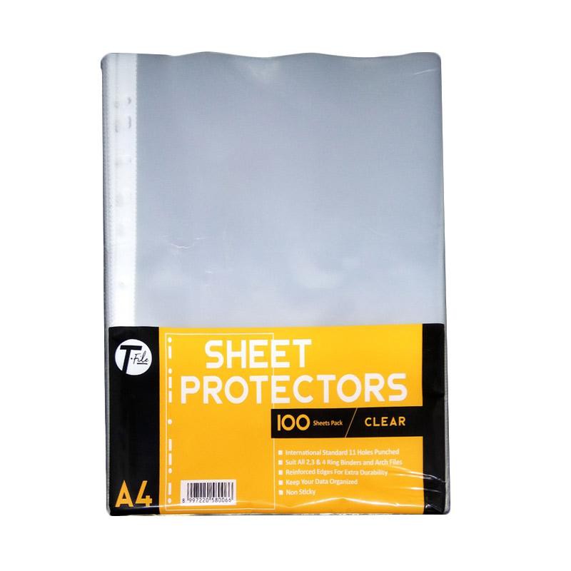 Jual T-FILE A4 Sheet Protector - Clear [1 pak-100 lembar] | Shopee ...