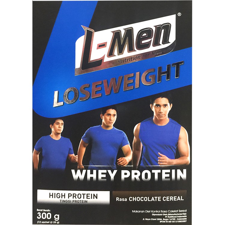 Jual Susu LMen 300gr Loseweight L-men Whey Protein Chocolate Cereal ...