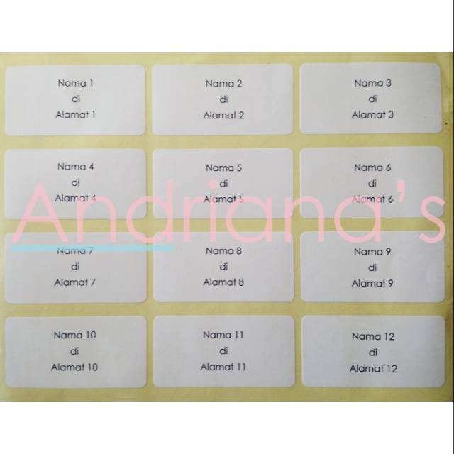 Jual Cetak Label Nama Undangan | Shopee Indonesia