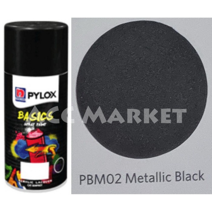 Jual Pilox Basics Pilok Pylox Hitam Metalik Black M02 | Shopee Indonesia