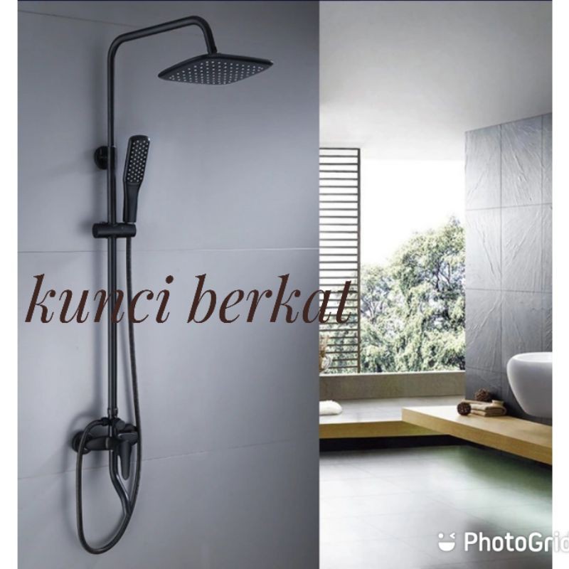 Jual Shower coloum hitam/Sower colom hitam/3 in 1/ Black | Shopee Indonesia