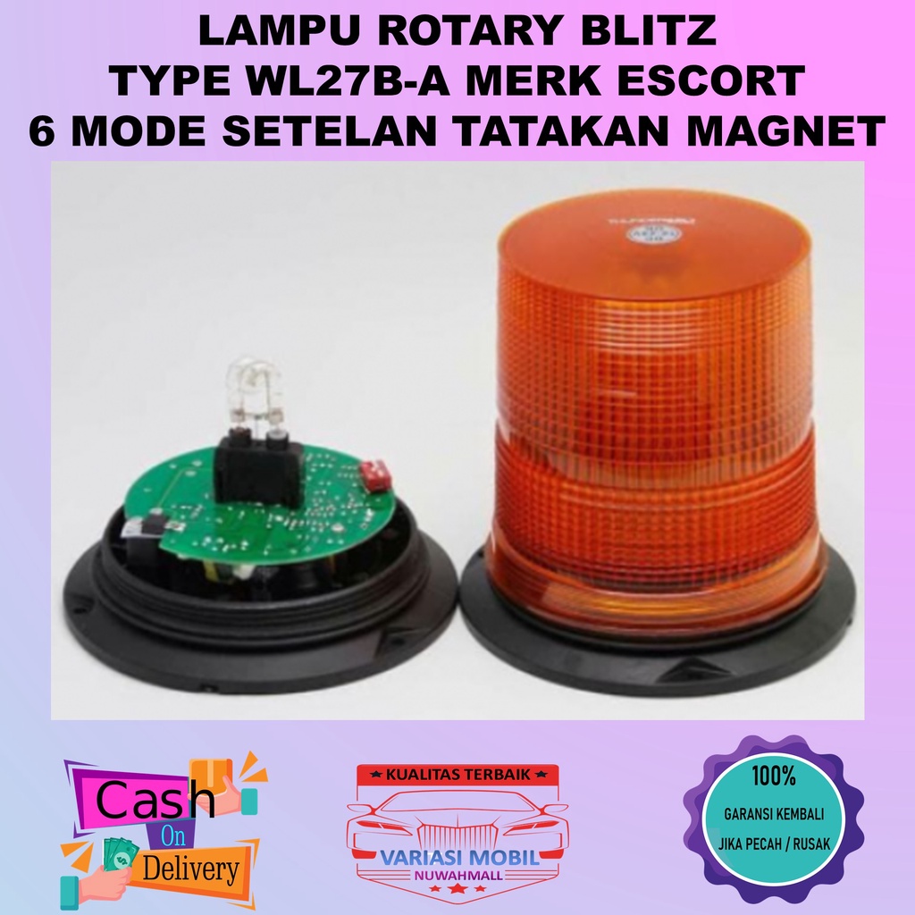 Jual Lampu Rotary Rotari Truck Nyala Blitz 6 Mode 24 Volt 12 Volt Lampu ...