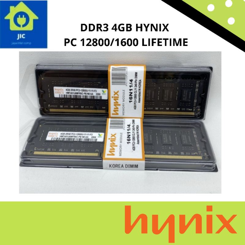 Jual DDR3 4GB HYNIX PC 12800/1600 LIFETIME | Shopee Indonesia