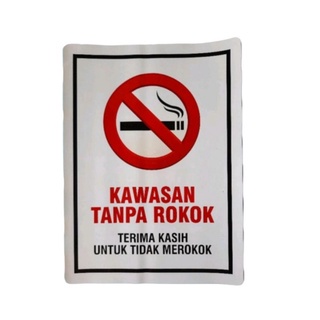 Jual Stiker Dilarang Merokok | Stiker Kawasan Tanpa Asap Rokok | Shopee ...