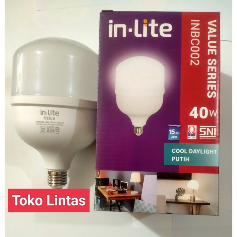 Jual Lampu LED Capsule 40 Watt IN-LITE Value Series INBC002 Putih E27 | Shopee Indonesia