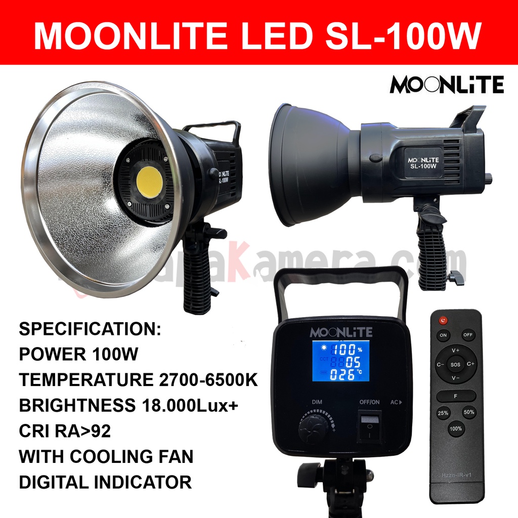 Jual Lampu LED SL-100W video studio foto Moonlite | Shopee Indonesia