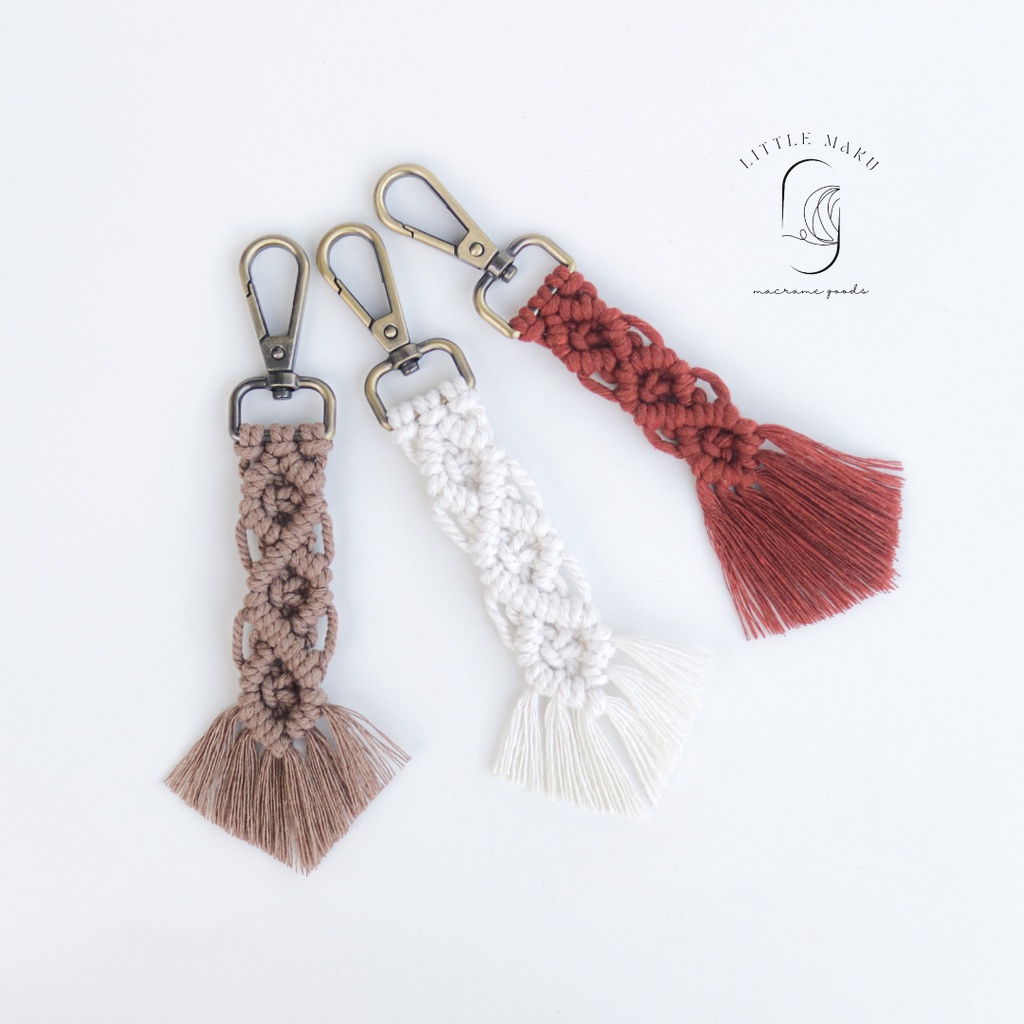 Jual Macrame Keychain - ANNE | Classic Boho Keychain Gantungan Kunci ...