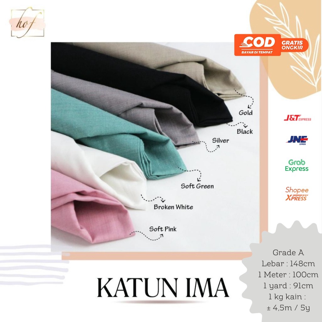 Jual Kain katun ima cotton ima ecer METERAN | Shopee Indonesia