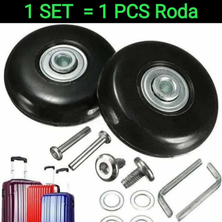 Jual Roda Koper Replacement Luggage Wheel karet rubber travel bag ...