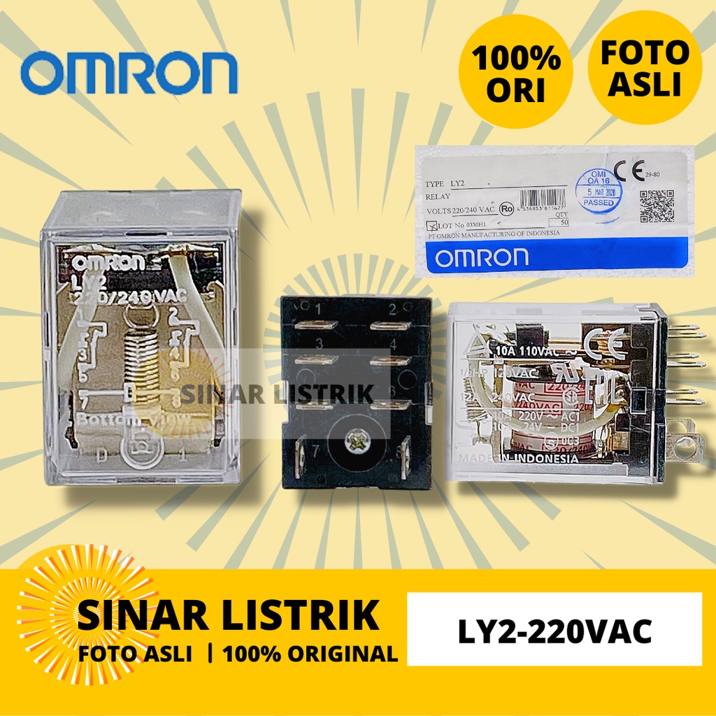 Jual OMRON RELAY LY2-220VAC LY2 220VAC 8PIN | Shopee Indonesia