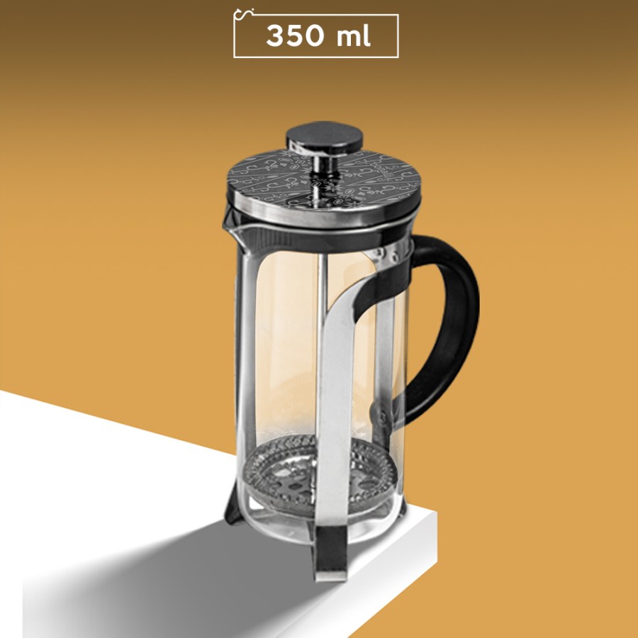 Jual CONALLI French Press Stainless 350ml - Coffee Plunger Glass Coffee ...