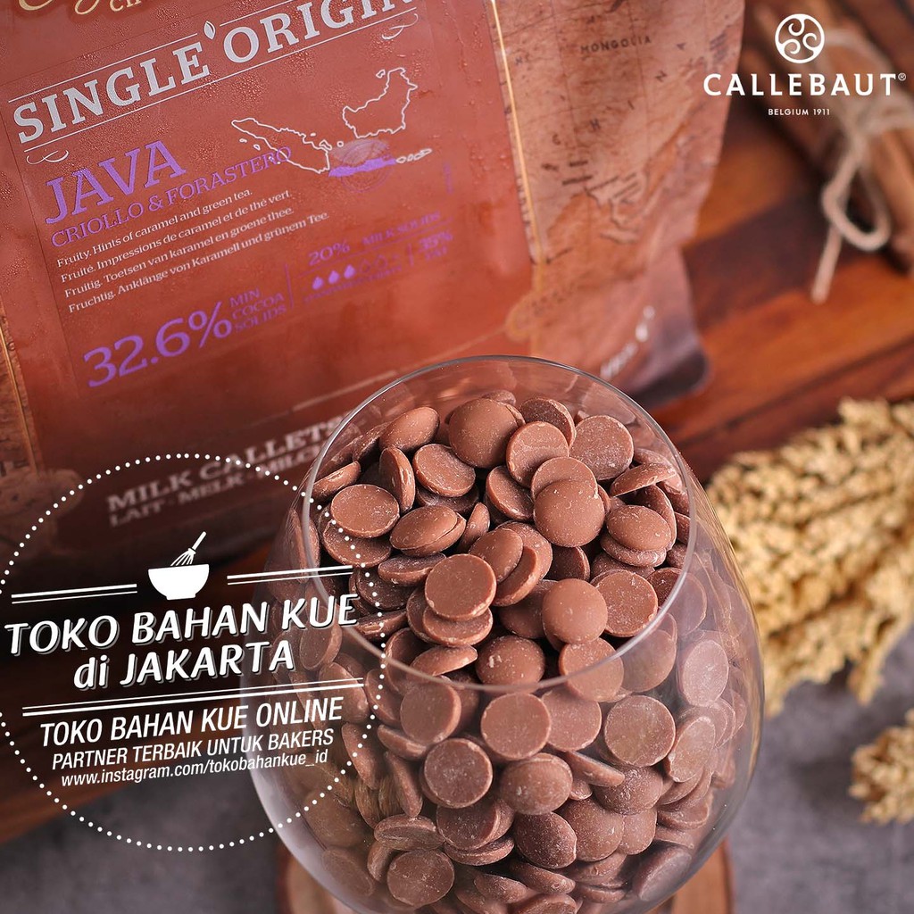 Jual Callebaut JAVA 32,6% 100gr Milk Couverture Chocolate Coin Cokelat ...