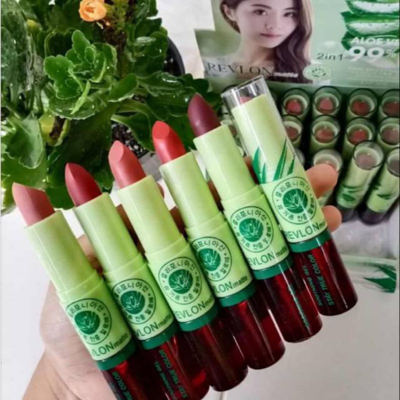 Jual REVLON, SASIMI & I MAN PEACH LIPSTICK+LIPTINT ALOEVERA 2IN1 (ECER ...