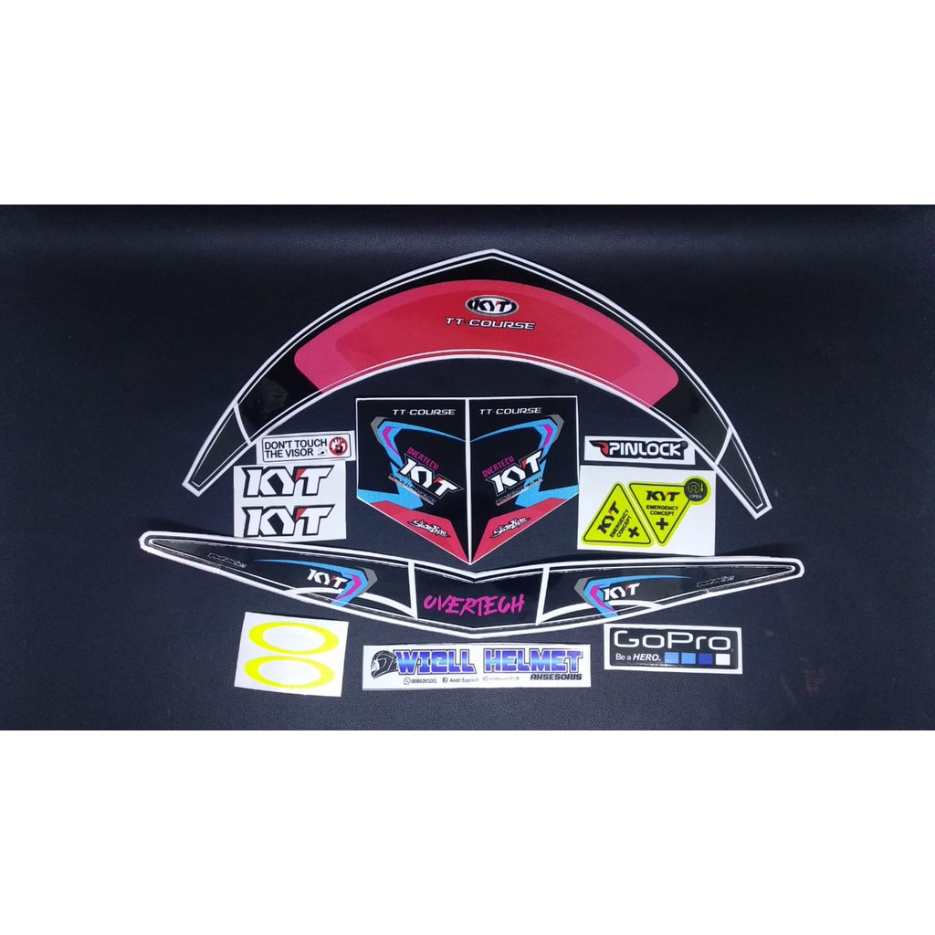 Jual Stiker/Sticker Visor Spoiler KYT TT COURSE | Shopee Indonesia