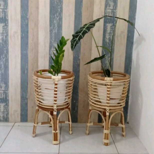 Jual STANDING POT ROTAN ASLI KLASIK PREMIUM | Shopee Indonesia