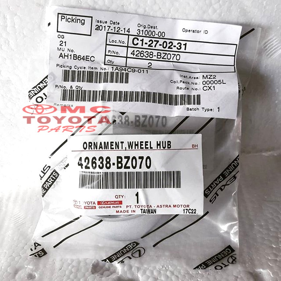 Jual Dop Roda Cover Wheel Avanza Xenia VVTI 42638-BZ070 | Shopee Indonesia
