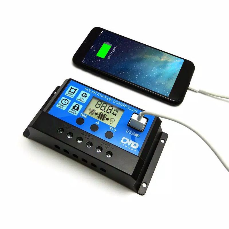 Jual SCC 30A PWM Solar Charge Controller LCD LED Solar Display 12V | Shopee Indonesia
