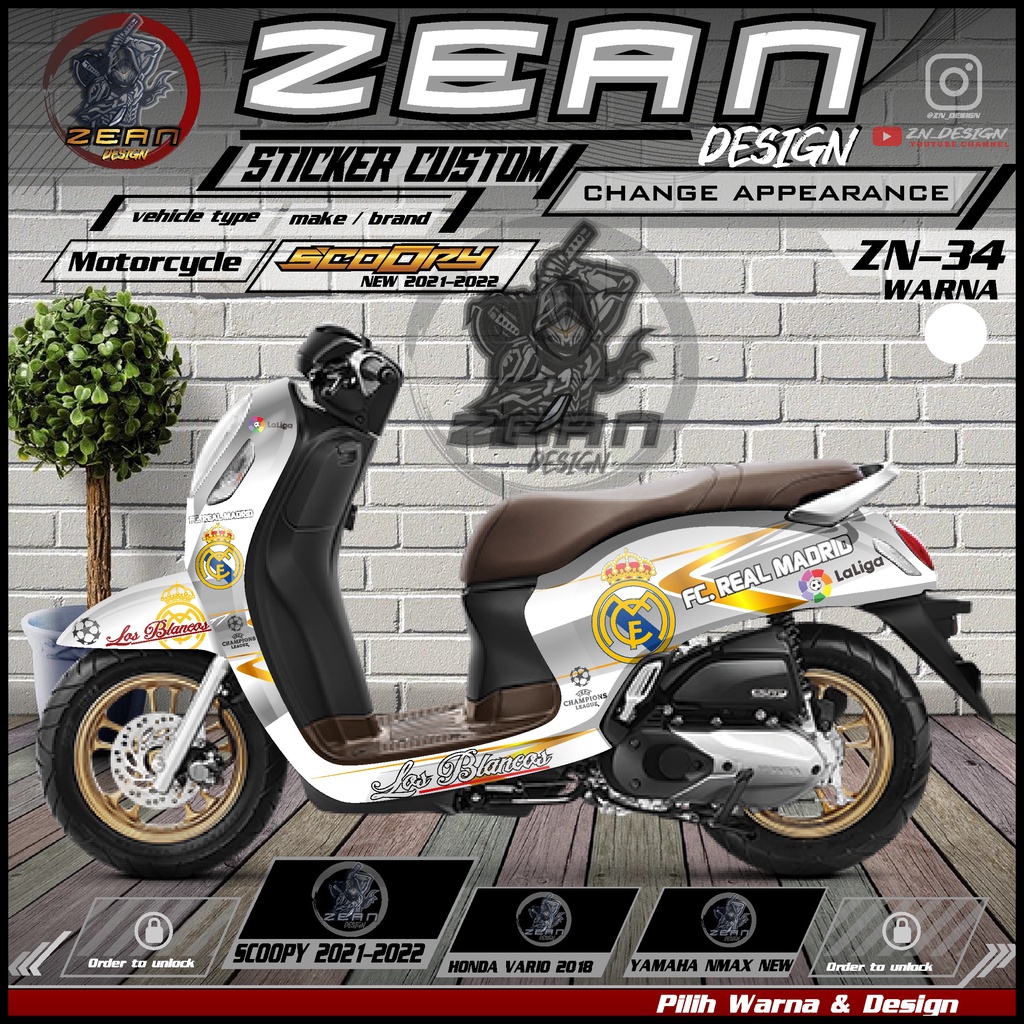 Jual Decal Sticker Motor All New Scoopy 2021 2022 Fullbody - Dekal ...