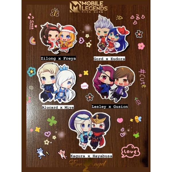 Jual Sticker Mobile Legends COUPLE BATCH 2 | Zilong Freya Gord Eudora ...