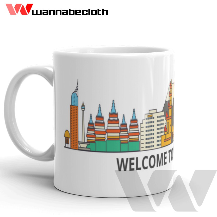 Jual Gelas Indonesia Mug Indonesia Oleh-Oleh Souvenir Mug Wisata ...