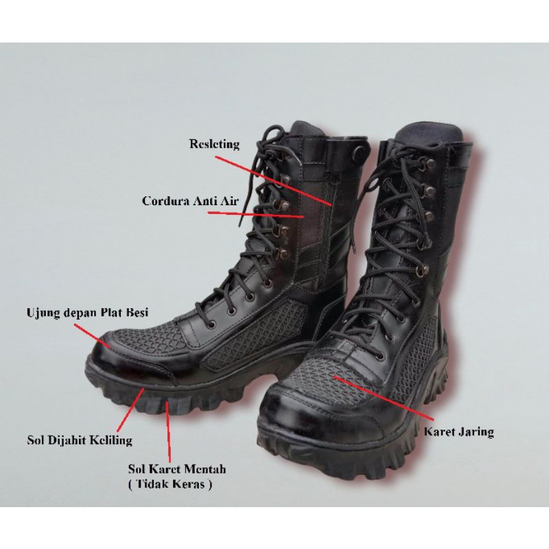 Jual SEPATU PDL UJUNG BESI TACTICAL TNI/POLRI/SECURITY | Shopee Indonesia
