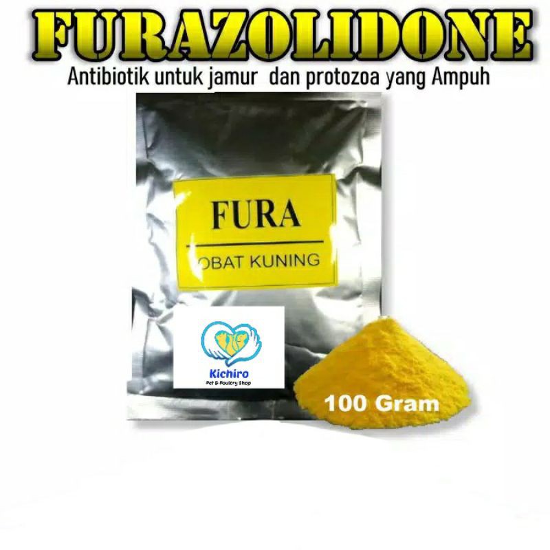 Jual Fura Furazolidone 100 gram Boster Obat Kuning Antibiotik Jamur ...