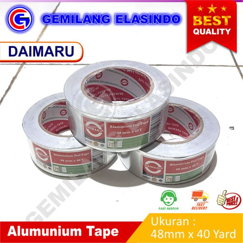 Jual Lakban Aluminium Foil Tape Daimaru | Isolasi Alumunium | Isolatif ...