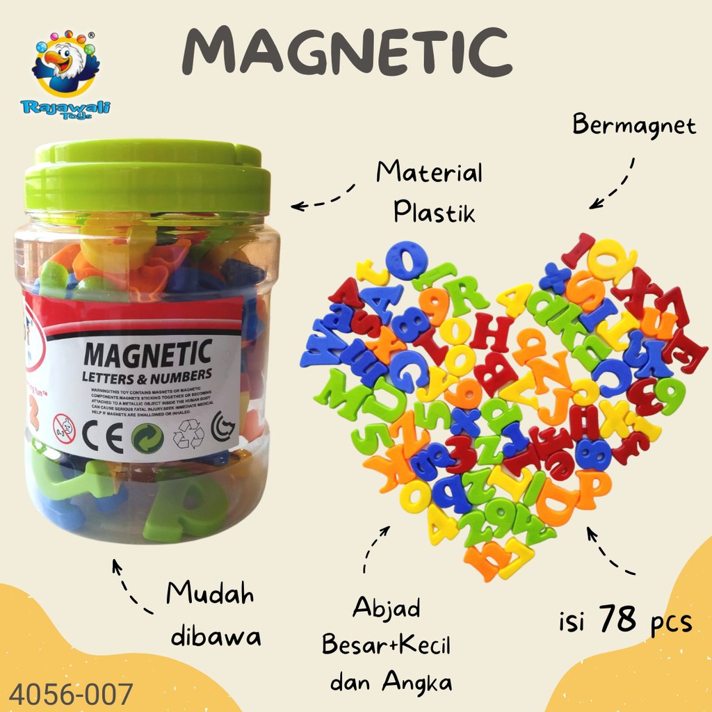 Jual MAGNETIC HM 1151A-78P/ HURUF&ANGKA TEMPEL/EDUKASI HURUF&ANGKA ...