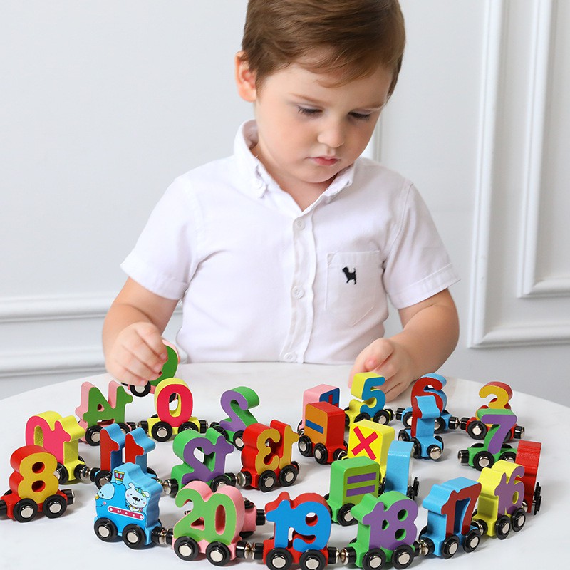 Jual Magnetic Alphabet Number Trains Set - Kereta Huruf Nomor - Mainan ...