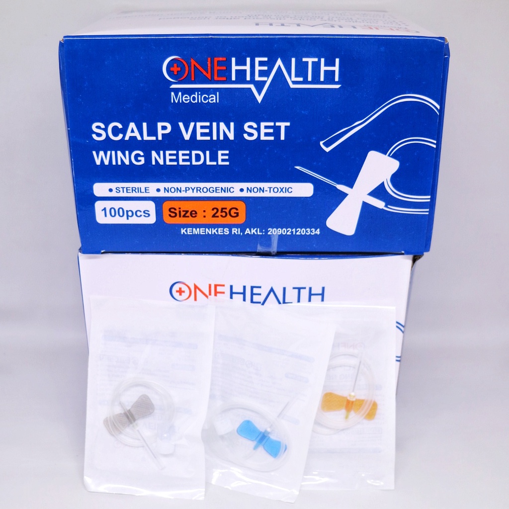 Jual Wing Needle 27G Onemed / Sejenis Winged Infusion Set Scalp Vein Terumo | Shopee Indonesia