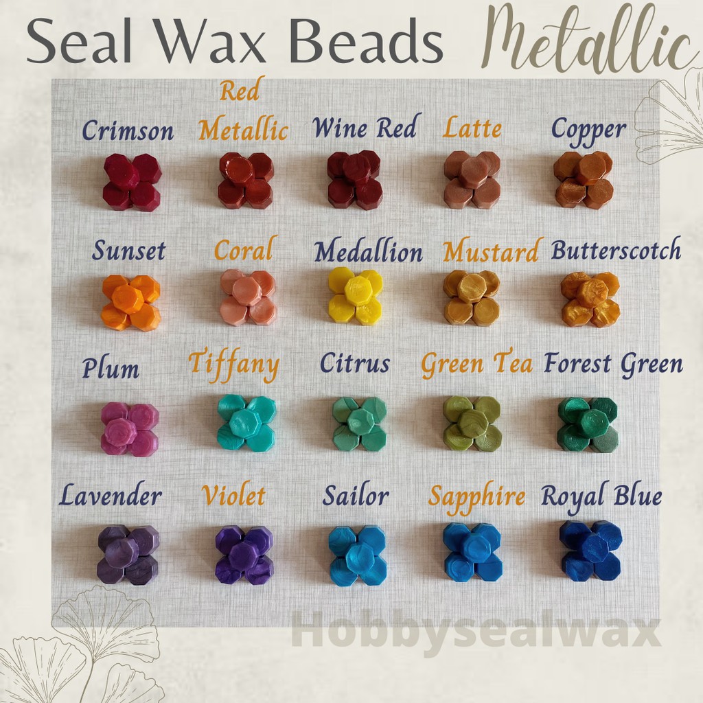 Jual 1 Pcs Wax Seal Octagon METALLIC / SEALWAX seal wax BEADS - Segel ...