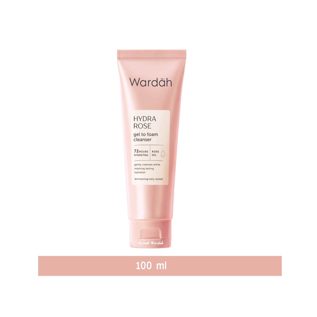 Jual Wardah Hydra Rose Gel to Foam Cleanser 100 ml - Pembersih Wajah ...