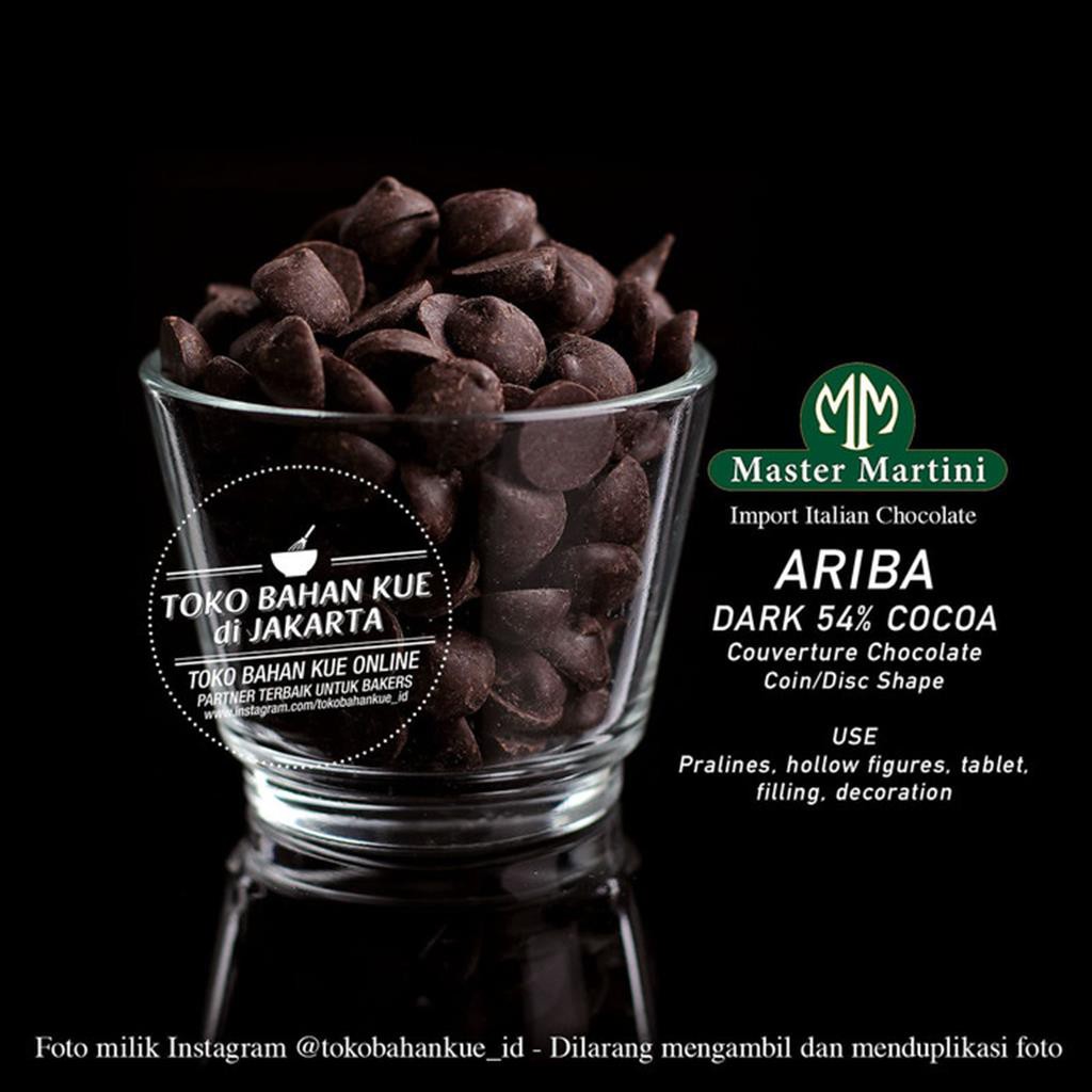 Jual Master Martini ARIBA 54% Chocolate Couverture 100gr Dark Cokelat ...