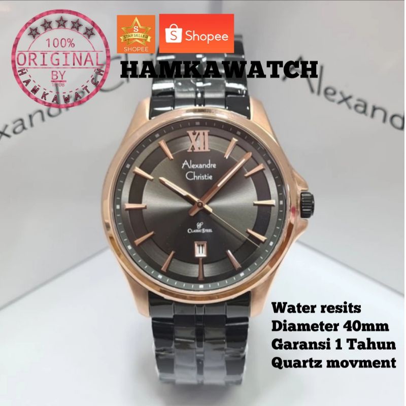 Jual NEW!! jam tangan pria alexander cristie original ac8530 black ...
