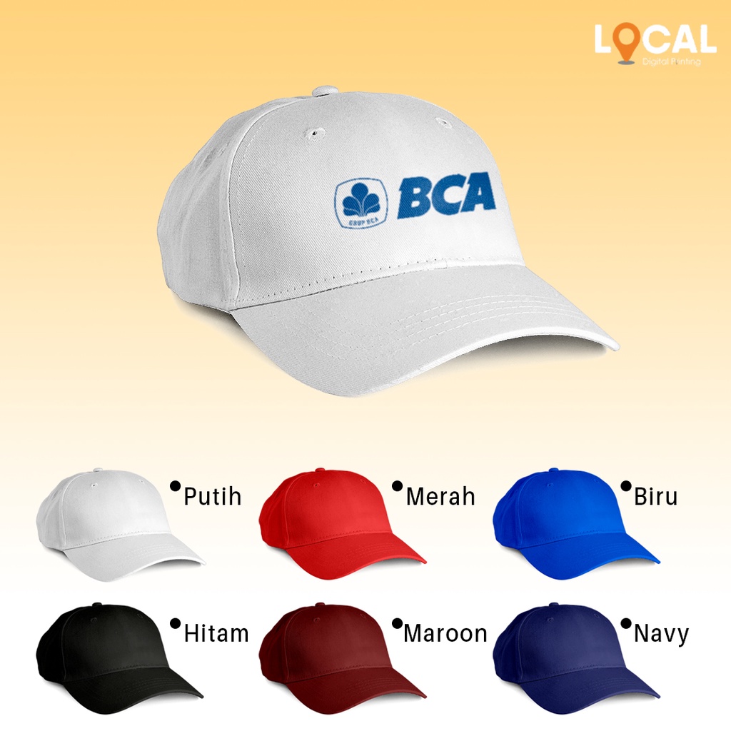 Jual Topi Baseball Bisbol Premium Custom Bank BCAX - Local Print ...