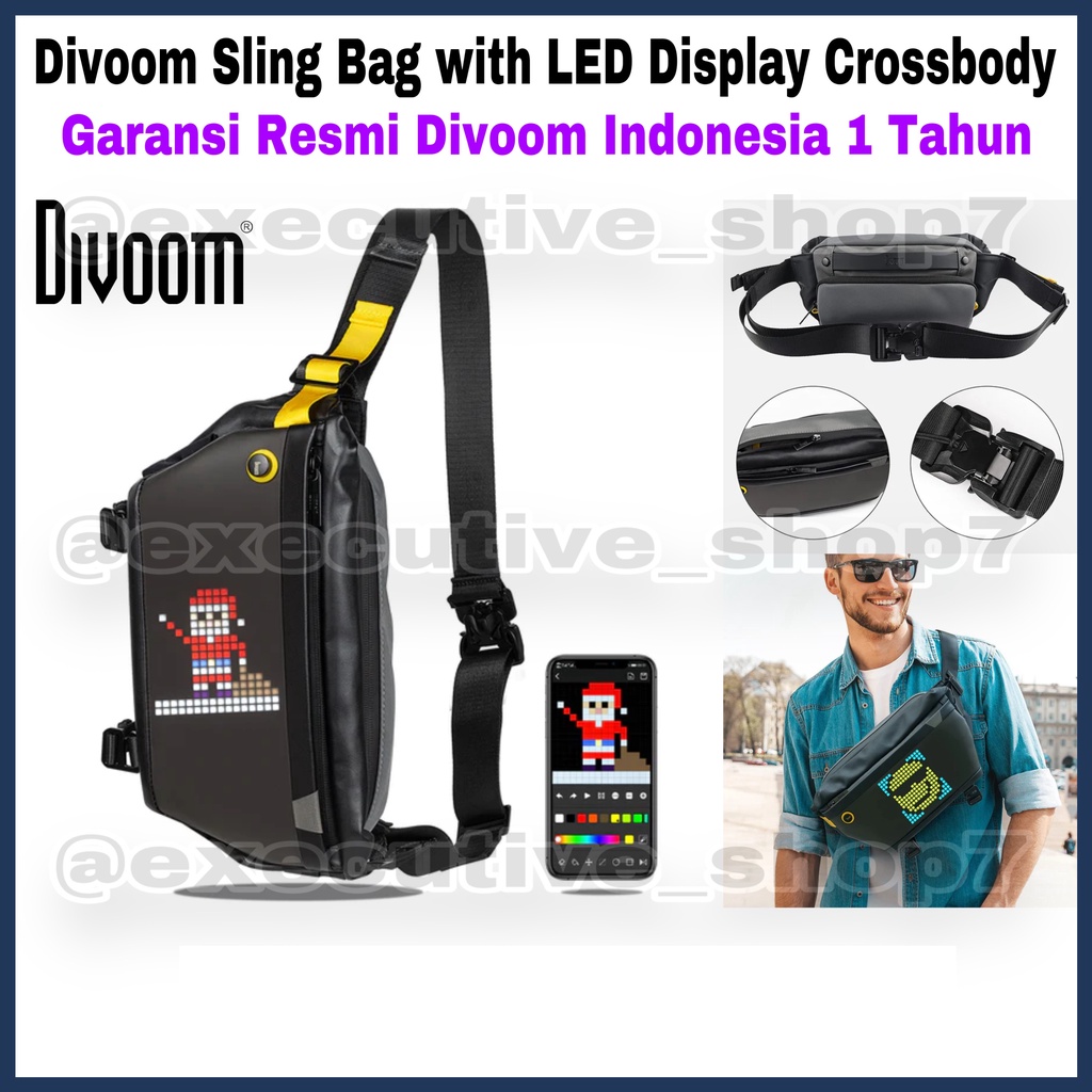Jual Divoom Sling Bag with LED Display Crossbody - Garansi Resmi Divoom ...