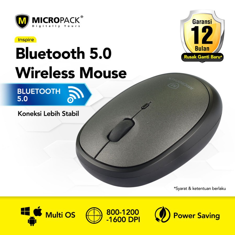 Jual Micropack Inspire Bluetooth Wireless Mouse + Adjustable DPI (MP-707B) | Shopee Indonesia