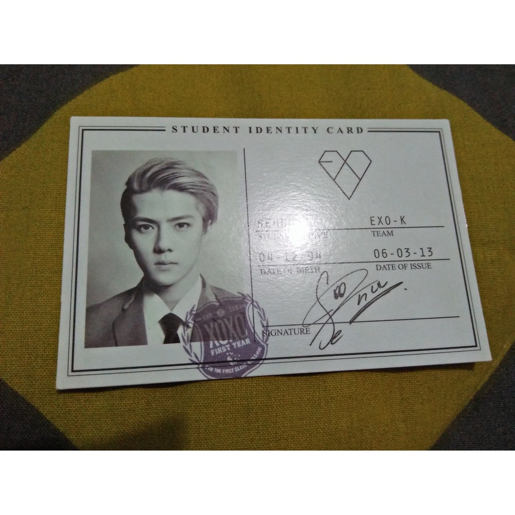Jual Exo Sehun Xoxo Card (Offcial card) | Shopee Indonesia