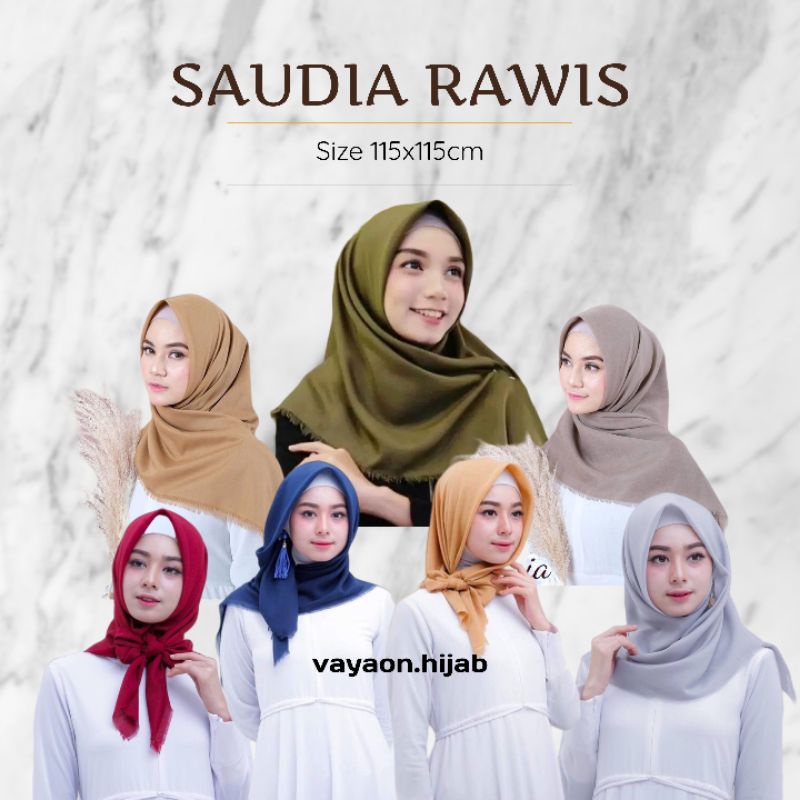 Jual HIJAB SAUDIA RAWIS premium segiempat / jilbab saudi segitiga ...