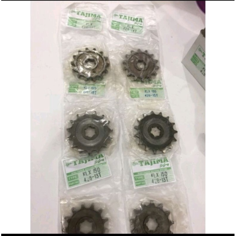Jual gear gir depan klx 150 d tracker 150 Tajima/taguma 13 14 15 ...