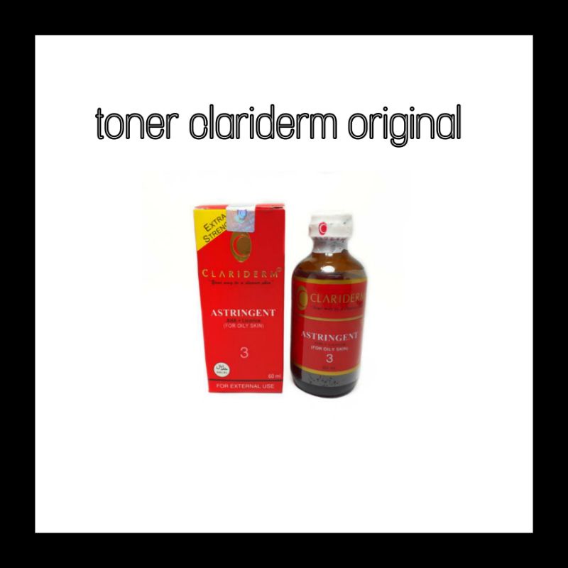 Jual TONER CLARIDERM 100% Original/ASTRINGENT NOMER 3 | Shopee Indonesia
