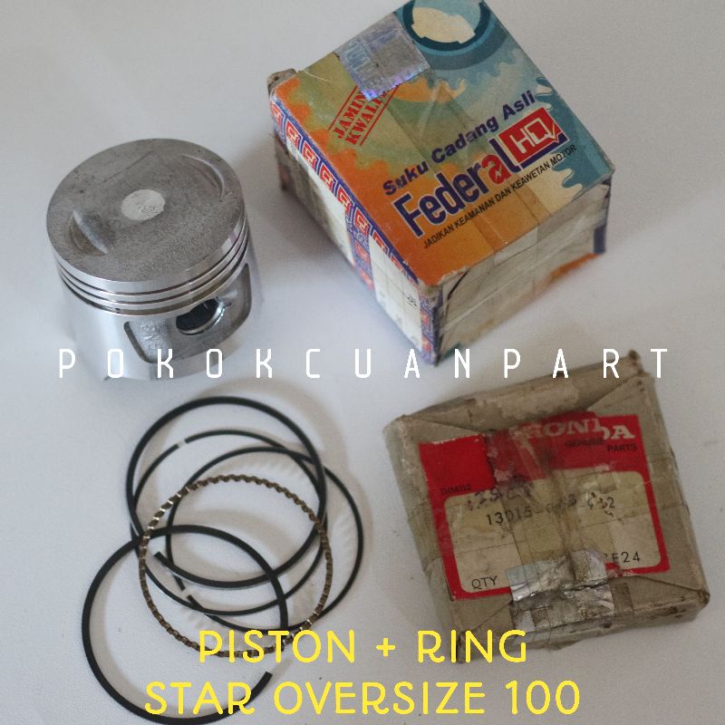 Jual piston dan ring piston Honda Astrea STAR oversize 100 original JAPAN | Shopee Indonesia