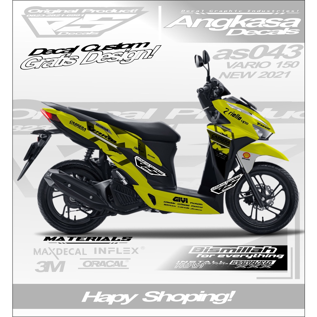 Jual AS043 DECAL STIKER FULL BODY CUSTOM HONDA VARIO 150 NEW 2021 ...