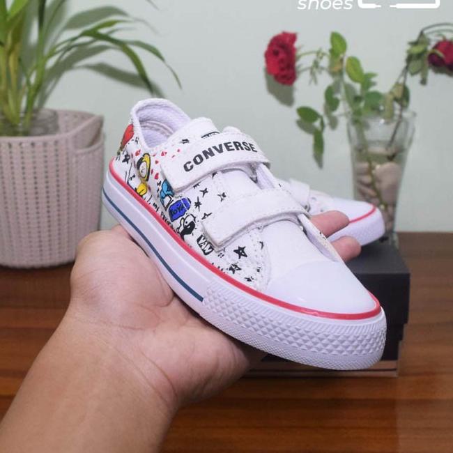 Jual Ready Banyak Sepatu boot perempuan laki putih kpop korea BTS BT21 ...