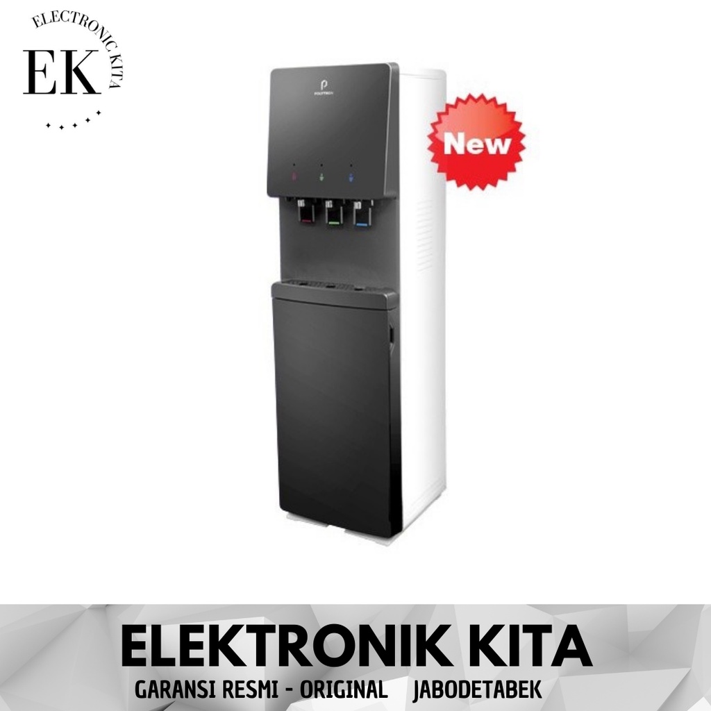 Jual DISPENSER GALON BAWAH POLYTRON HITAM GLOSSY 3 KRAN PANAS NORMAL ...